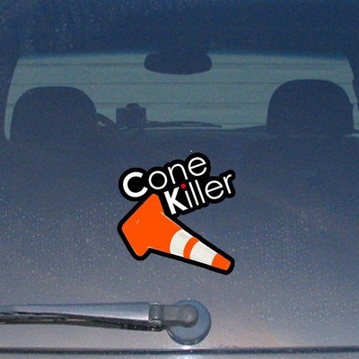 Cone Killer Funny JDM Drift Track Racing Dope Low Vinyl Decal Sticker 5 ...