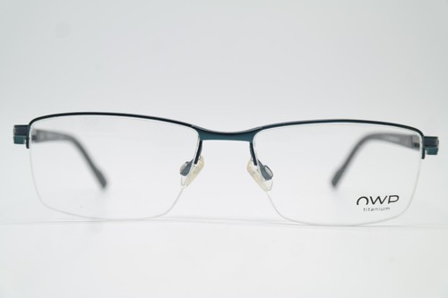 Eyeglasses OWP 8746 Titanium Blue Black Half-Rim Frame New | eBay