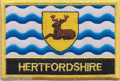 Hertfordshire County Council Flag Embroidered Patch - Sew or Iron on ...