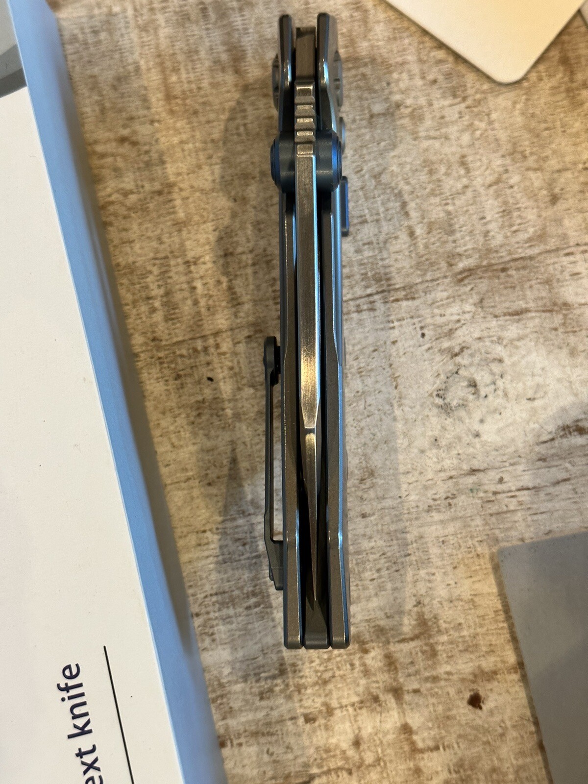 Maxace Knives BNIB Babylon 2 Button Lock Knife - Stonewash Handle Satin ...