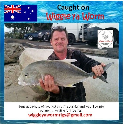 2x Wiggle ya Worm Hand Tied 60lb/40lb Long Casting Beach Pulley Rigs, 5 ...