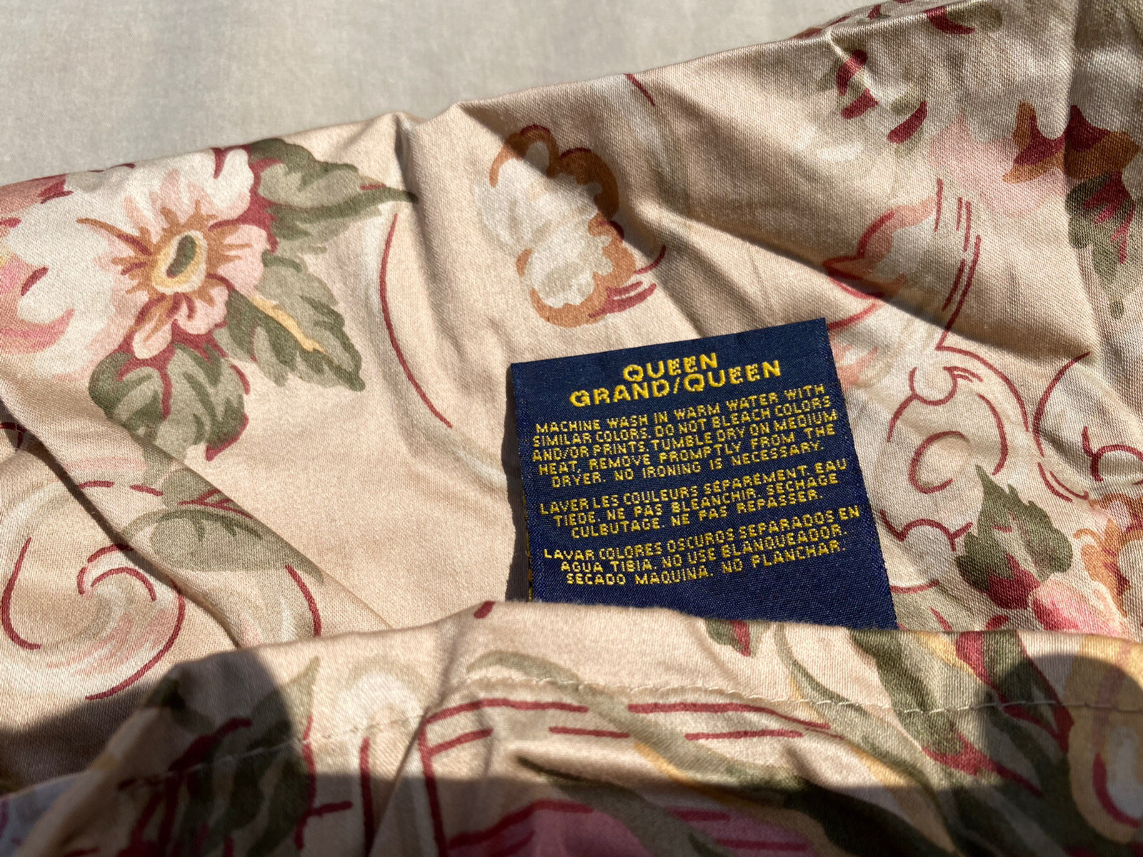 1 Ralph Lauren Guinevere QUEEN FLORAL Gathered Ruffled BEDSKIRT Dust ...
