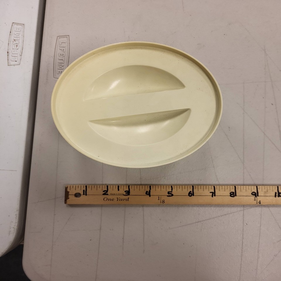 Vintage Clear Plastic Kitchen Canister Container Fruit Vegetable Design ...