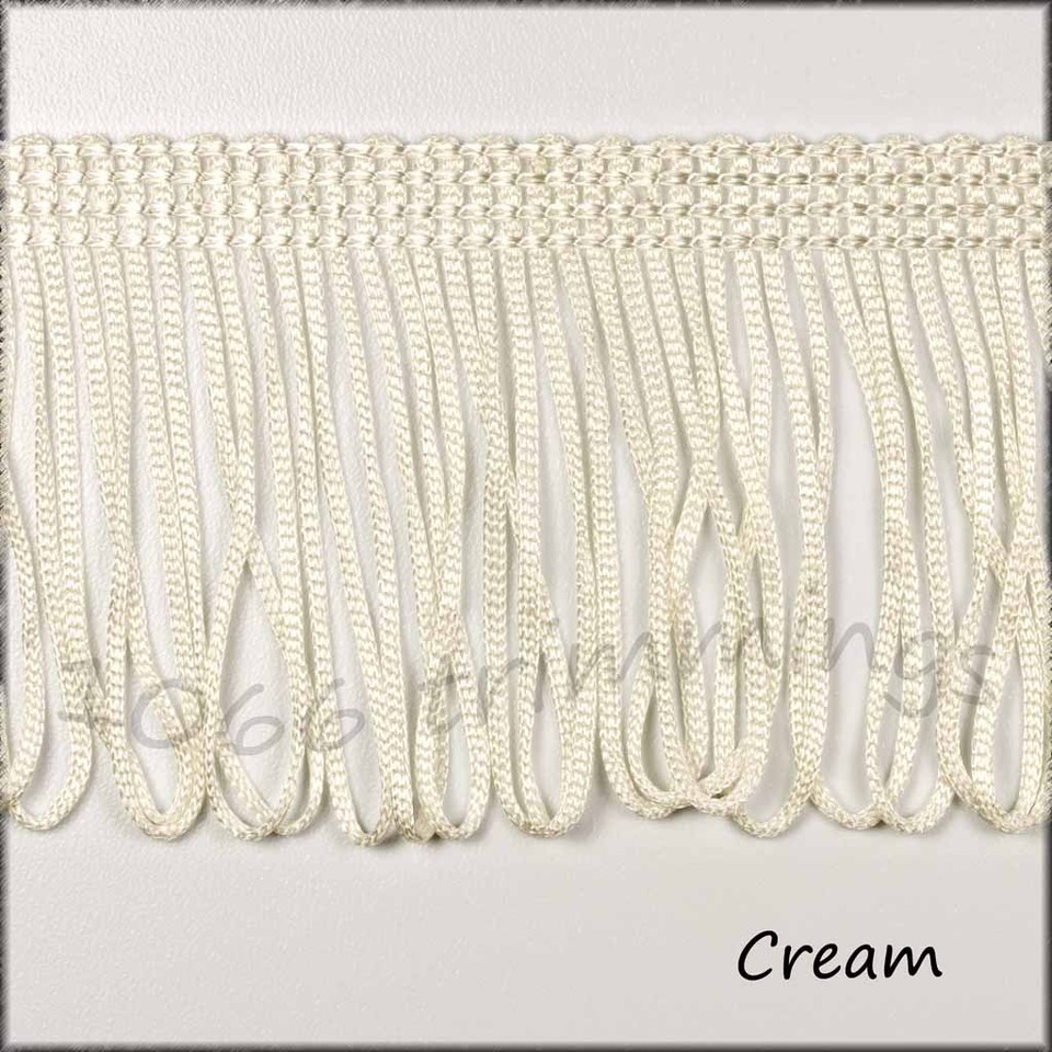 Quality Looped Fringe Trimming 25mm 50mm 75mm 20 Colours Various ...