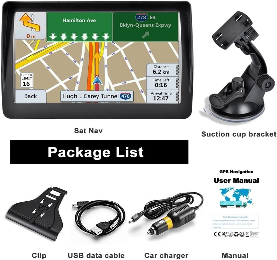 2025 GPS Navigator with 7-Inch HD Display & Lifetime Map Updates - Car ...