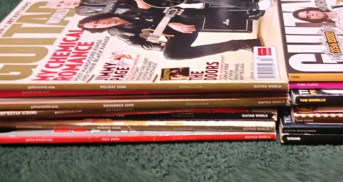Guitar World Magazine 05-06 Lot Of 14 W/ DVDs Stones Tool Metallica ...