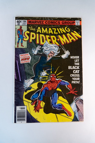 AMAZING SPIDER-MAN #194 KEY! Newsstand 1ST BLACK CAT FELICIA HARDY ...