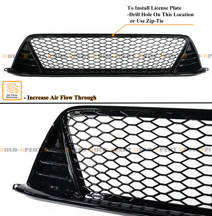 TYPE-R FL5 STYLE GLOSS BLACK FRONT LOWER GRILLE GRILL FOR 2022-2024 ...