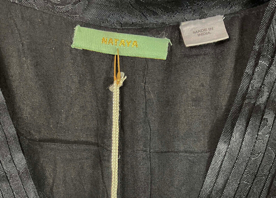 Bust 39 H 44 M NWD Nataya Black Gold Trim Flapper Goth Style Dress Net ...