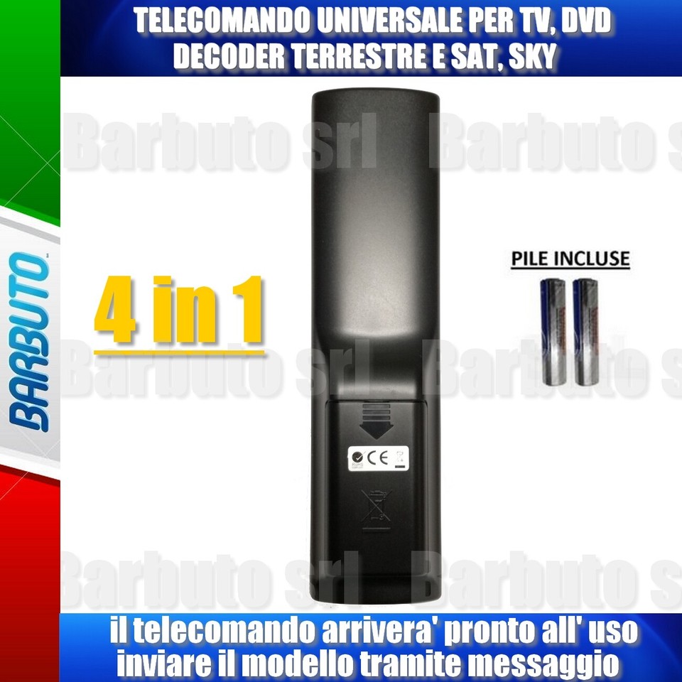 TELECOMANDO UNIVERSALE TV UNITED CLICCA IL TUO MODELLO LO RICEVERAI GIA ...