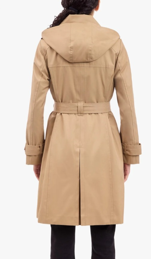 London Fog Trench Coat with Hood L722433H93 British Khaki Medium | eBay