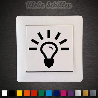 14415 Lichtschalter Aufkleber 45x42mm Licht Schalter Taster Symbole ...