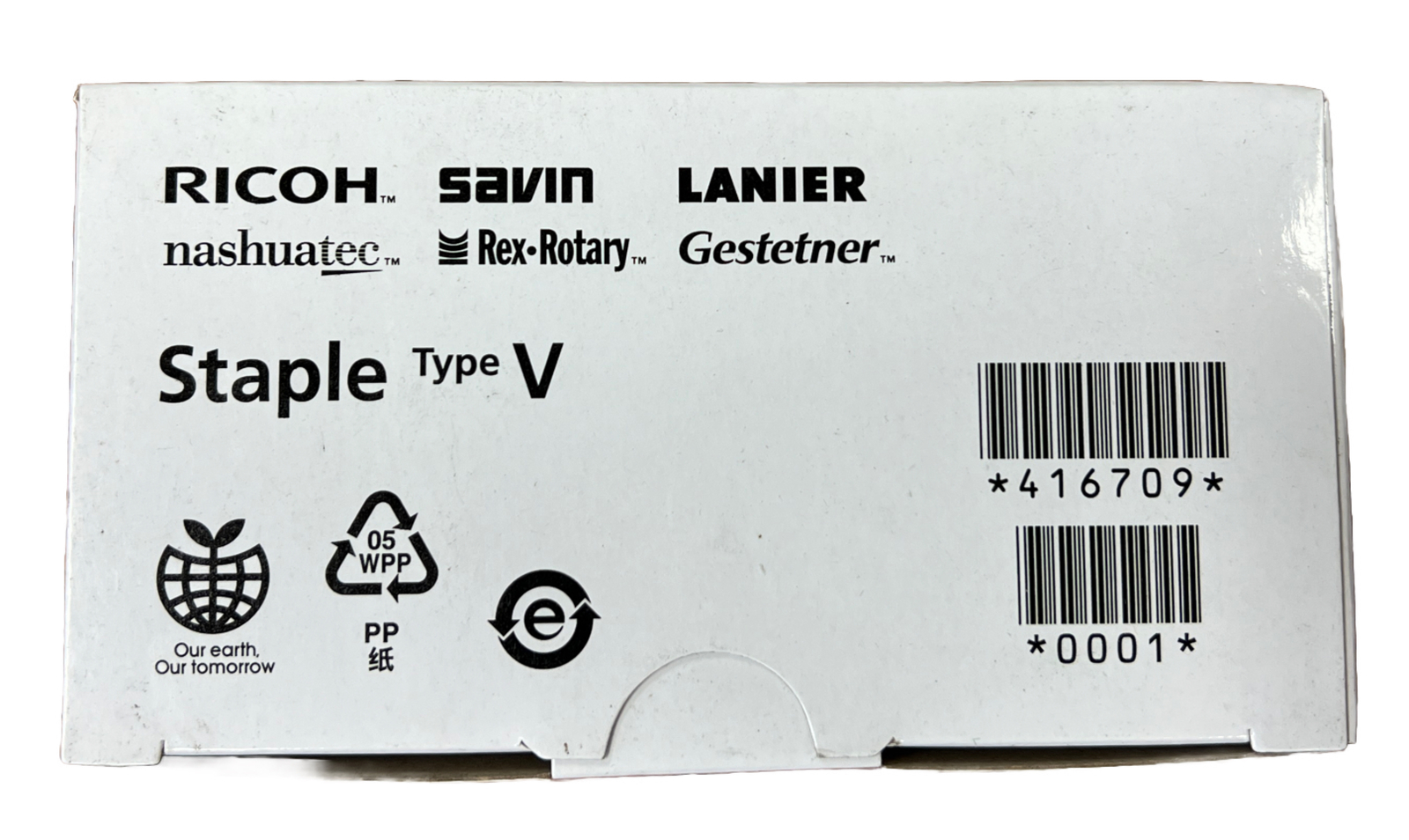 Ricoh 416709 TYPE V Staple Cartridge Holder with 5,000 Staples - Box of ...