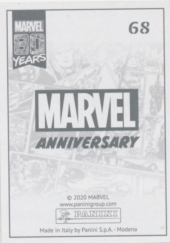 #68 DEFENDERS Panini Marvel 80th Ann Sticker Collection RED FOIL HULK ...