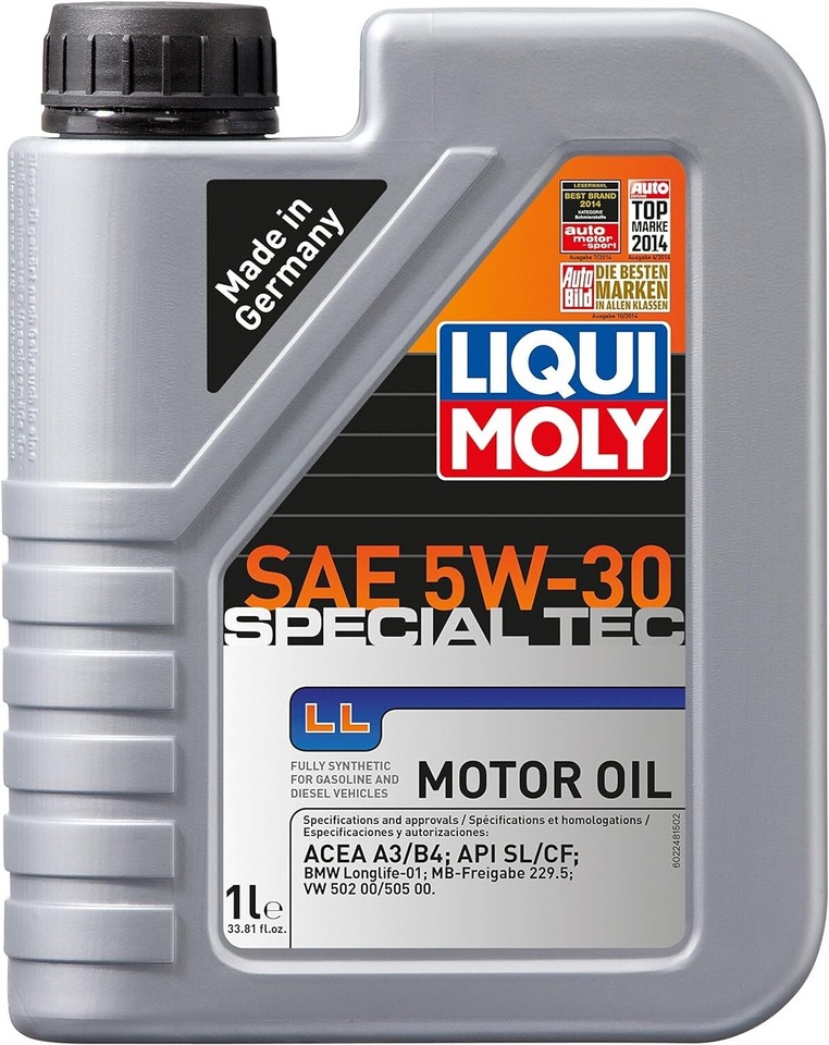 6L Liqui Moly 5W-30 Special Tec Oil Change Kit Toyota Supra MKV 2.0L ...