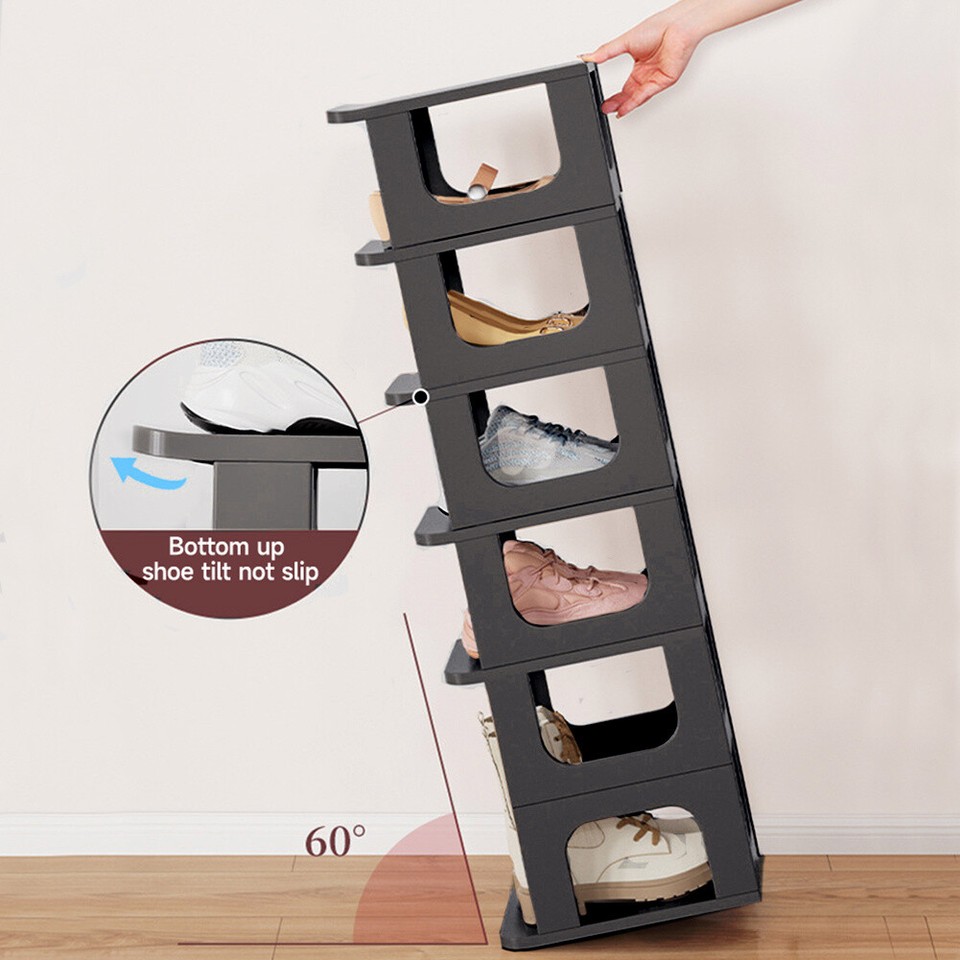 4-7Tiers Shoe Storage Rack Stacking Cabinet Footwear Organizer Slim ...