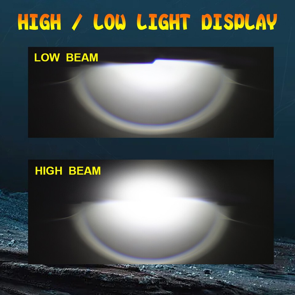 200W Mini Bi-LED Projector Lens Hi-Lo Beam Bulb H4/9003 Headlight ...