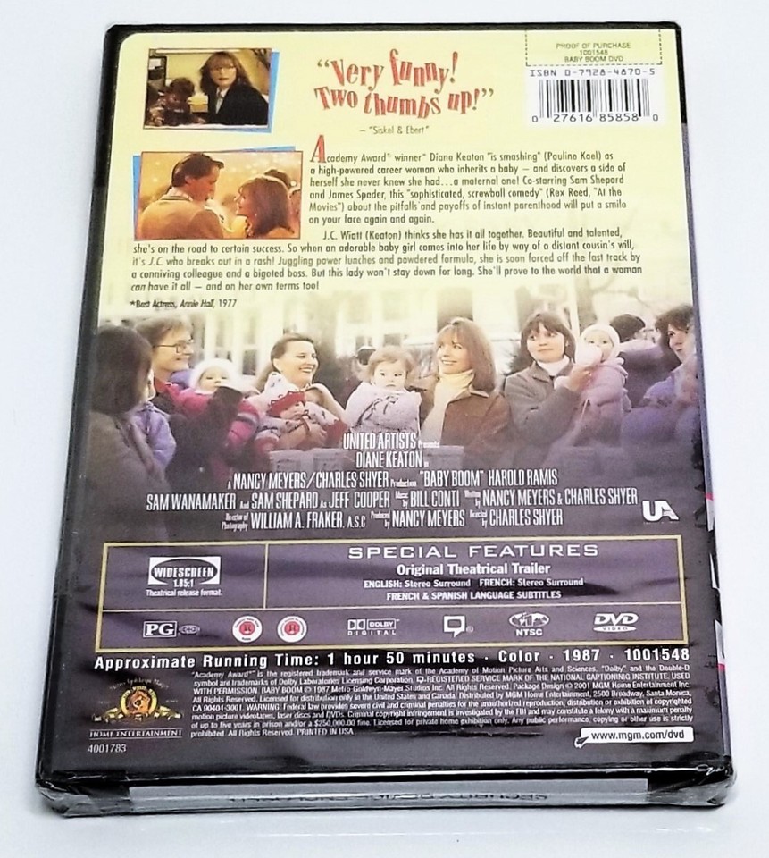 Baby Boom DVD 2001 Diane Keaton Brand New Sealed First Edition | eBay