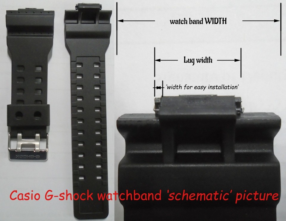 Paracord 550 CASIO G-Shock Adjustable -Detachable strap- Replacement ...