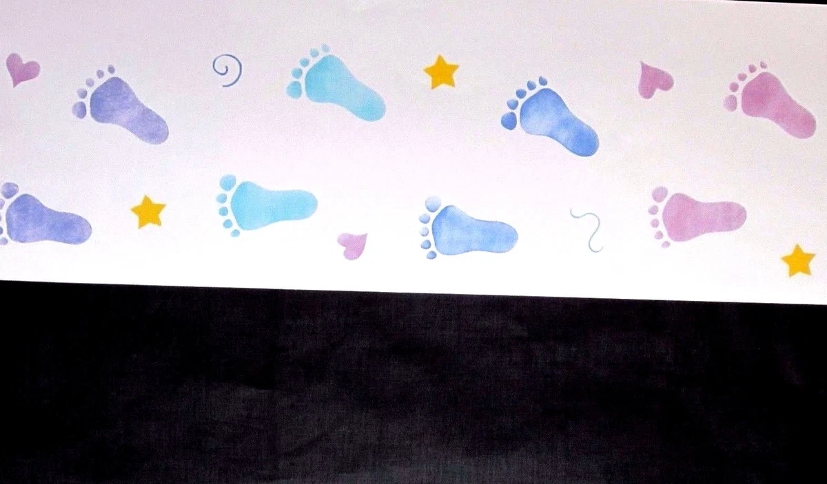 Pink Baby Feet Border