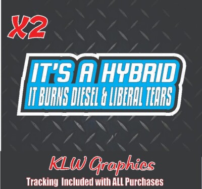 Hybrid burns Decal Sticker Turbo Diesel Truck Crew Cab Felon 2024 ...
