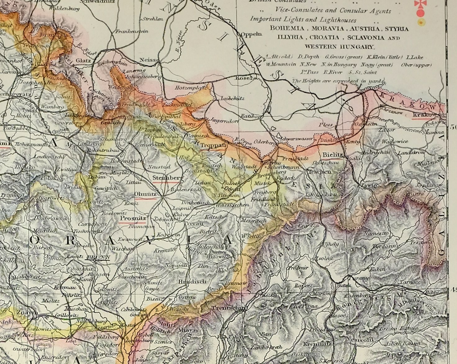 1883 LETTS MAP AUSTRIAN EMPIRE BOHEMIA MORAVIA AUSTRIA HUNGARY CROATIA ...