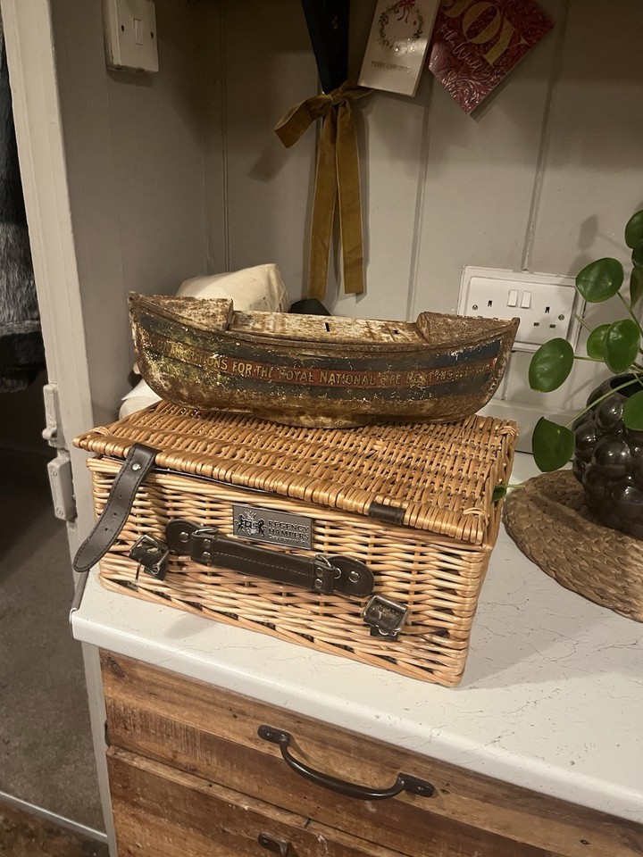 Vintage RNLI Metal Boat Charity Donation Box Tin No Keys | eBay UK