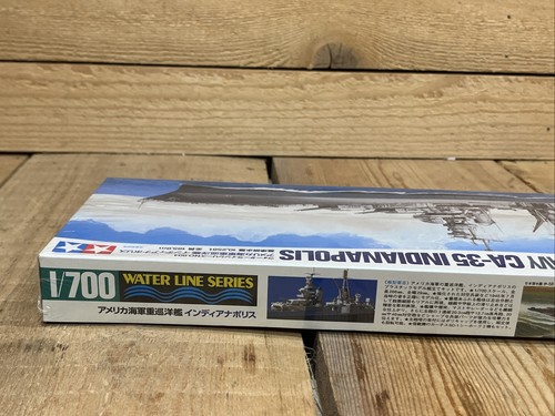 Tamiya Water Line Series 1/700 Scale CA-35 INDIANAPOLIS U.S. NAVY Ship ...