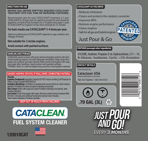 120018CAT Cataclean - Fuel and Exhaust System Cleaner - Gasoline - 3L ...