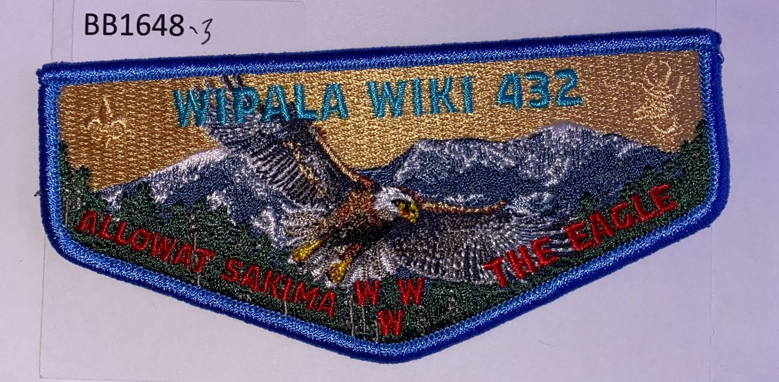 Boy Scout OA Flap Wipala Wiki Lodge 432 Allowat Sakima Patch | eBay