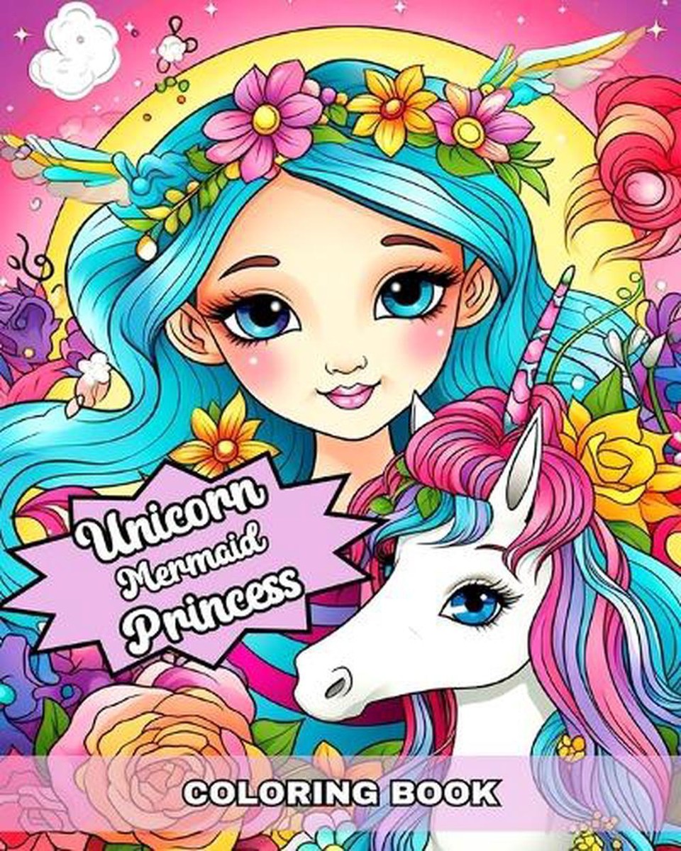 Mermaid Unicorn Princess Coloring Pages Unicorn Mermaid Princess