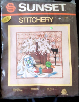 Country Collection Crewel Embroidery Kit Duck Sunset Stitchery 2233 ...