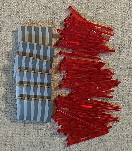 30 LEGO 1x4 Spring Projectile Shooters & 60 Translucent Red Arrows ...