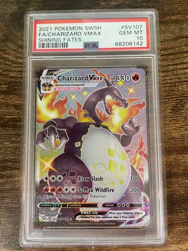 2021 Pokémon Charizard VMAX SV107 Shiny Holo Rare SWSH Shining Fates ...