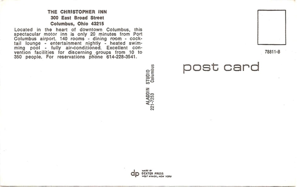 The Christopher Inn - Columbus, Ohio OH - Vintage Chrome Postcard | eBay