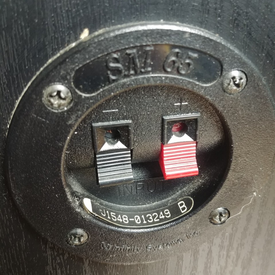 Vintage Infinity SM65 2 way Bookshelf Speakers Black Ash Wood Cabinets ...