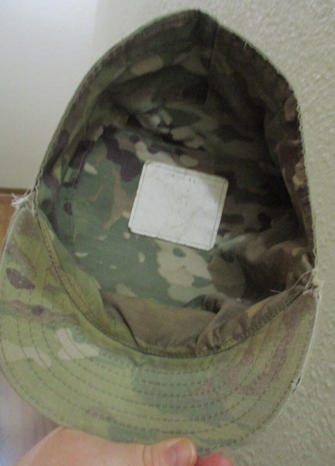 US Army Military Camo OCP Hat Combat Uniform Cap L 7-1/2 Worn | eBay