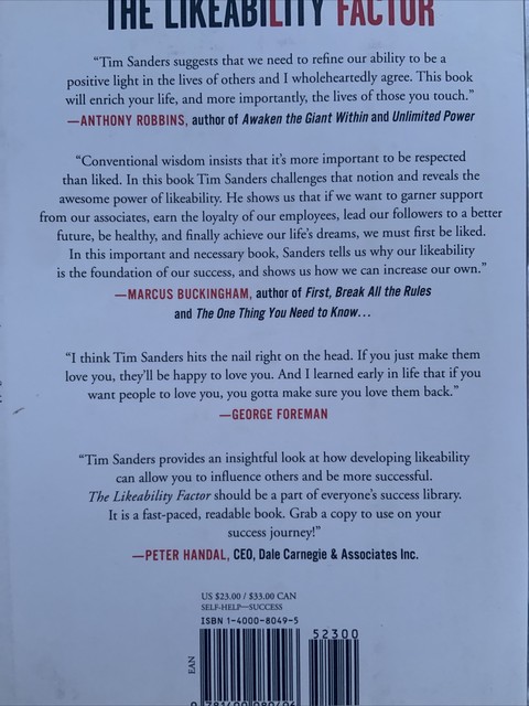 The Likeability Factor : How to Boost Your L Factor and Achieve Your ...