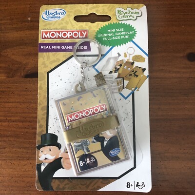 Monopoly Keychain Keyring Mini Game Gold 2021 Hasbro New NIB NIP Sealed ...