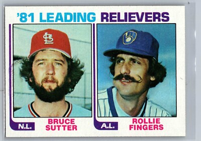 1982 Topps #168 Bruce Sutter/Rollie Fingers 1981 Leading Relievers NM ...