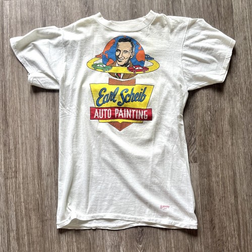 Vintage 1970s Earl Scheib Auto Painting Sports Car Trippy Tee Shirt ...