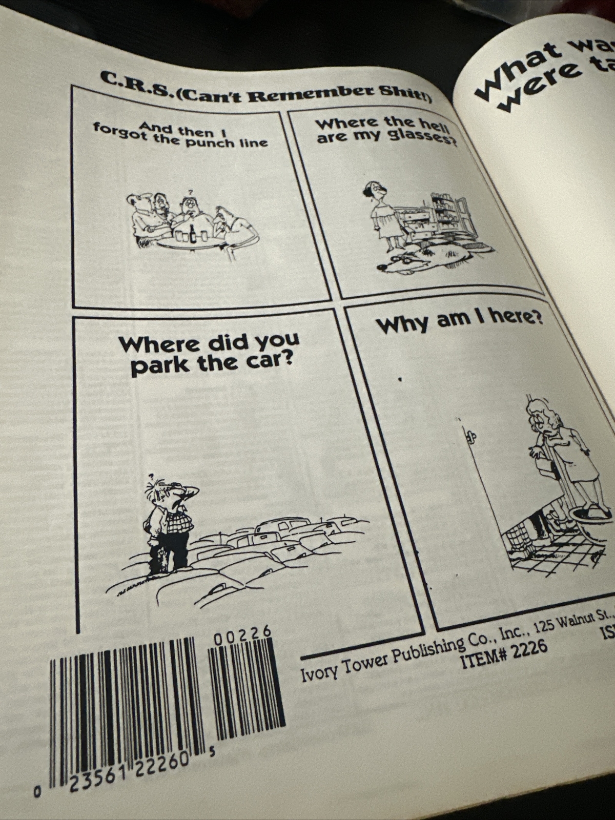 C.R.S Can’t Remember Shit 1990 Donald Wetzel M. Riskin Rare Book Proof ...