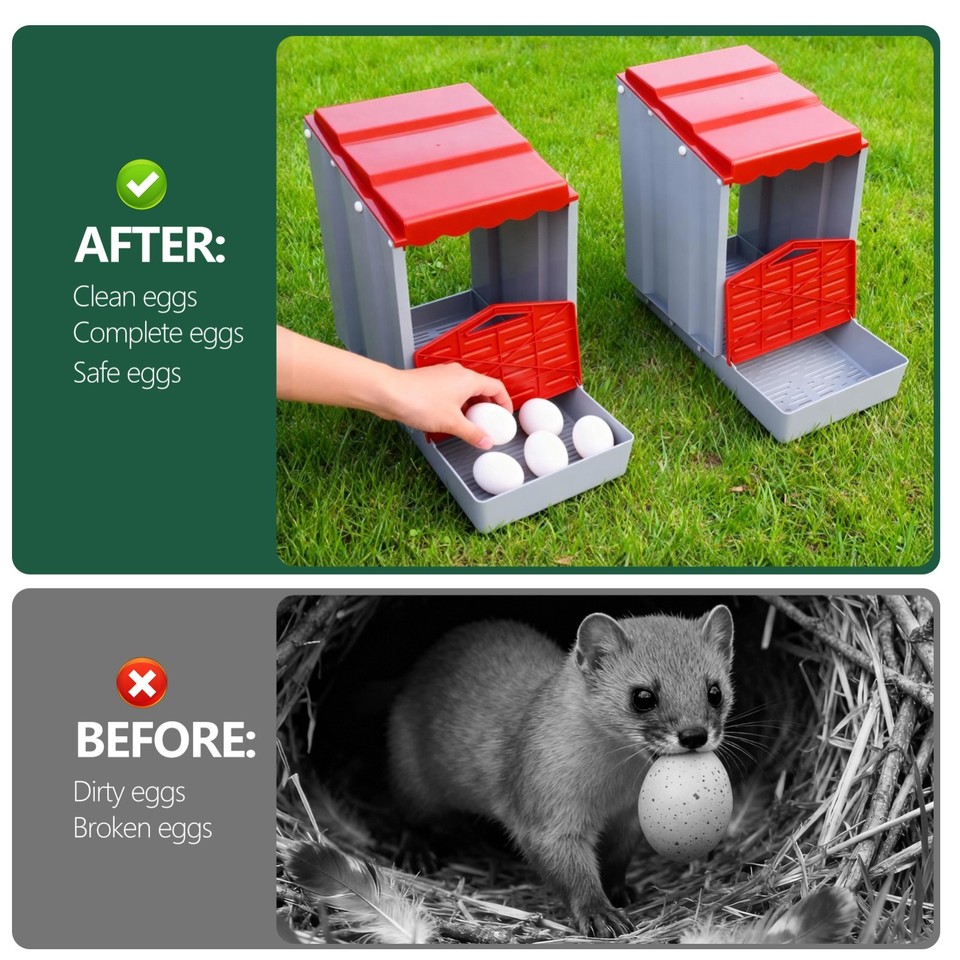 Chicken Nesting Boxes, 3 Hole Nesting Box For Chicken Coop, Plastic ...