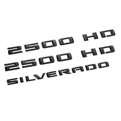 2020-2026 Chevrolet Silverado 2500HD Body Side Black Emblem Kit ...