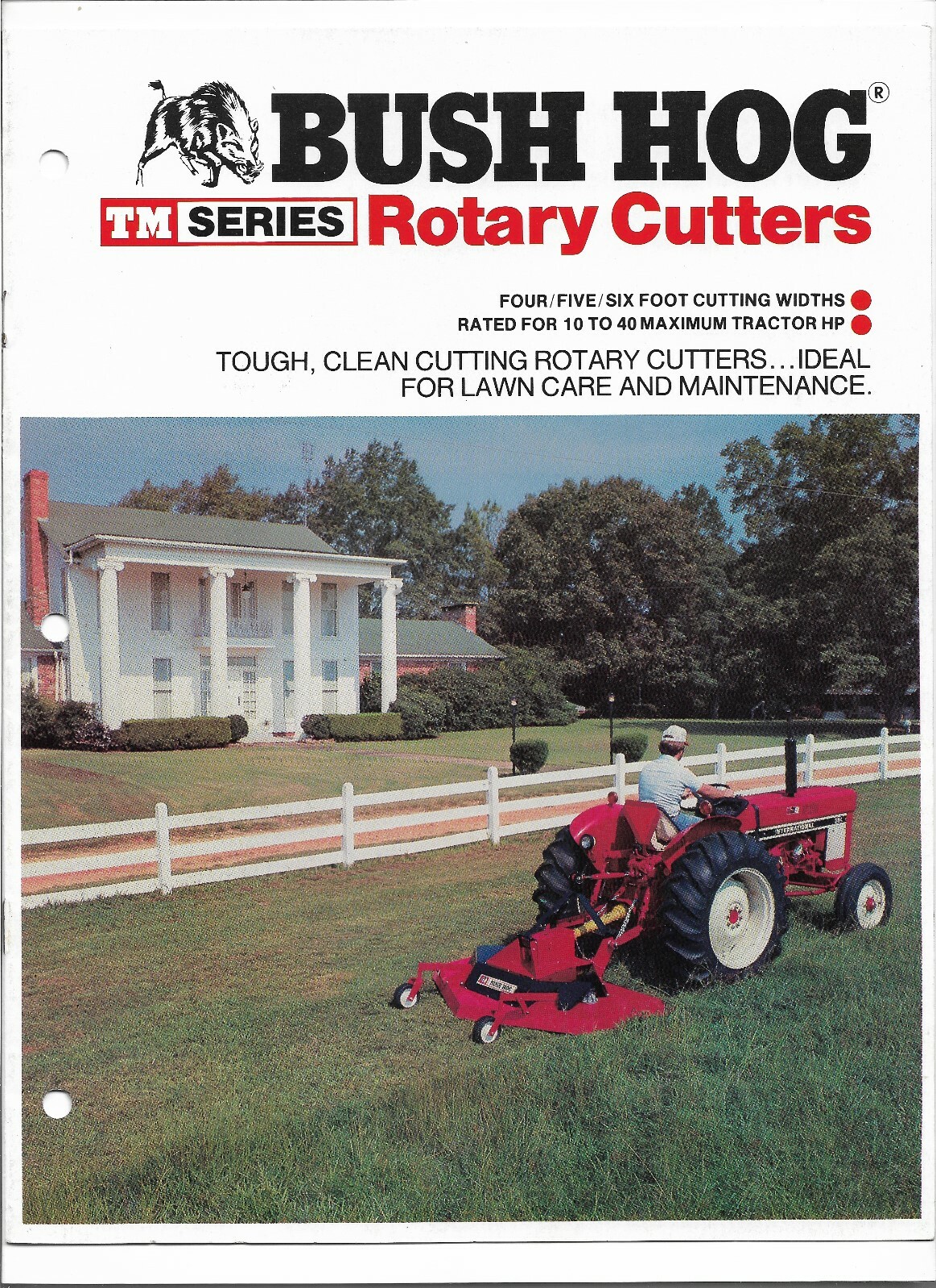 Original Bush Hog TM Series TM4 TM5 TM6 Rotary Cutters Sales Brochure ...