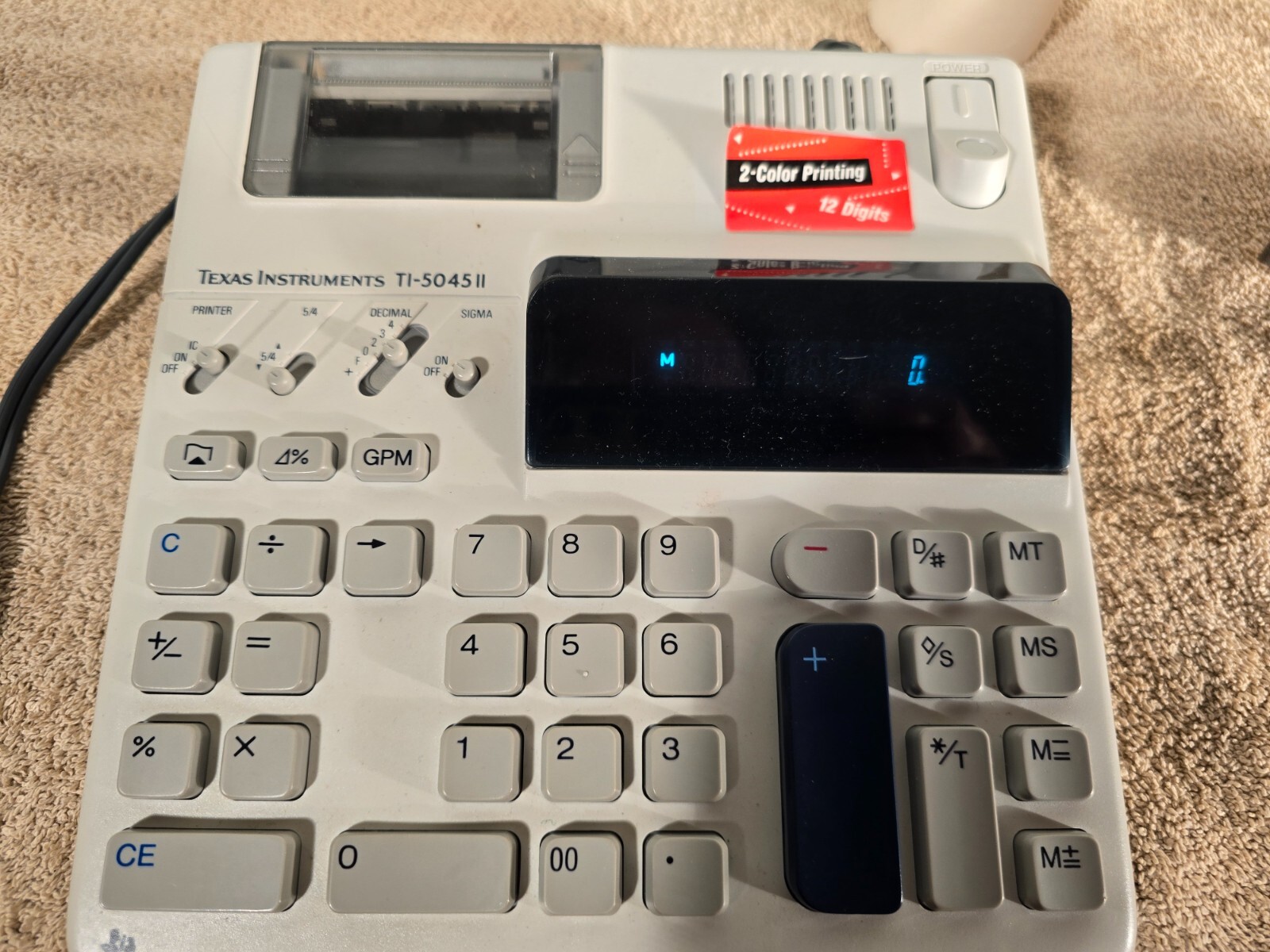 Vtg Texas Instruments Ti-5045 II Printer Display Adding Machine 12 ...