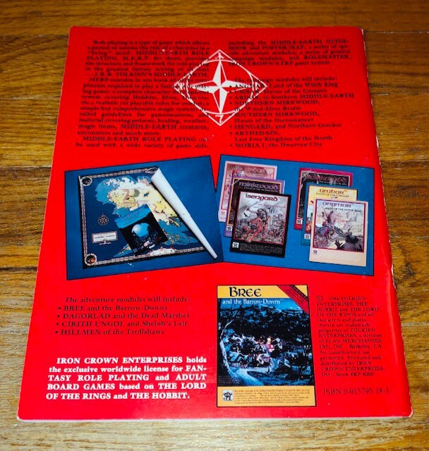 Middle-Earth Role Playing (MERP) Rule Book I.C.E. Stock #RP 8000 ...