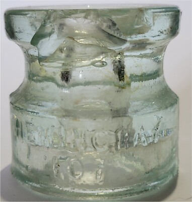 HARD TO FIND HEMINGRAY CD 1087 SPOOL INSULATOR, CLEAR, EMBOSSED ...