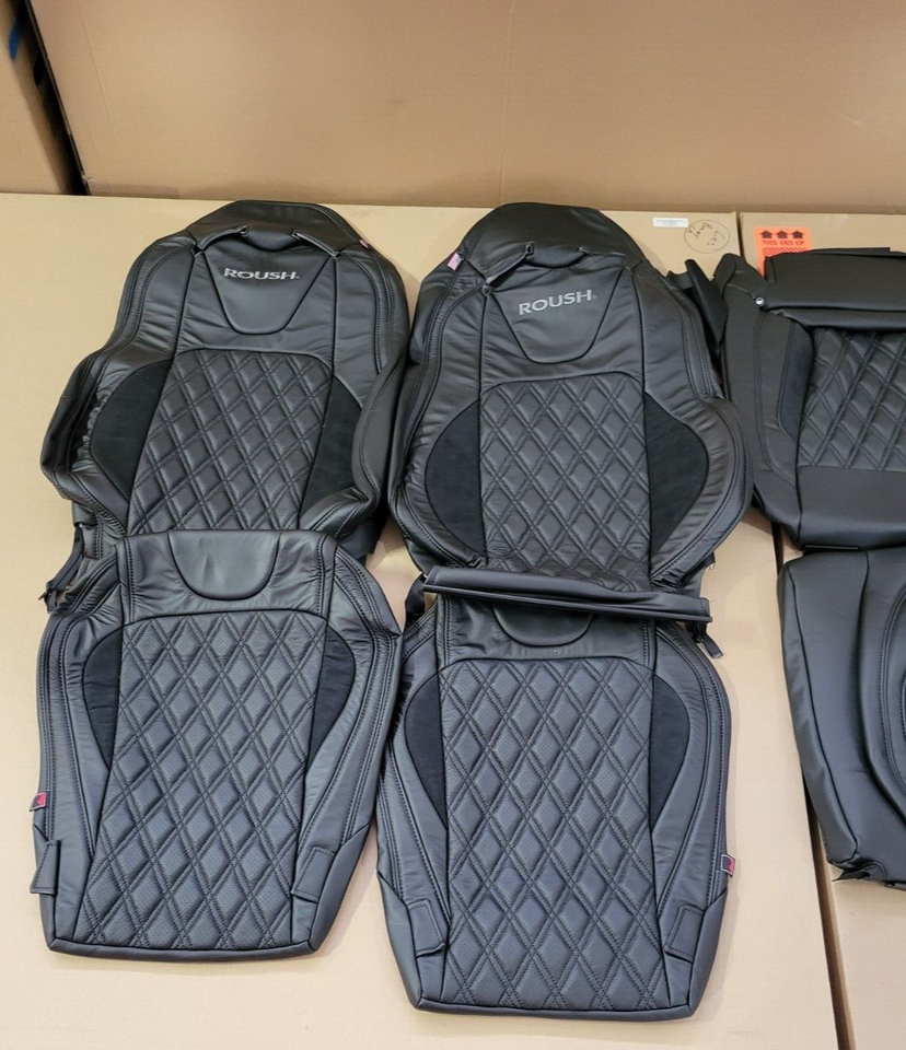 New ROUSH RECARO LEATHER SEATS Fit 2015-2023 Ford Mustang GT BLACK | eBay