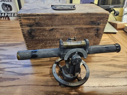 Vintage Antique Survey Transit Telescope Field Level Brass/Steel ...